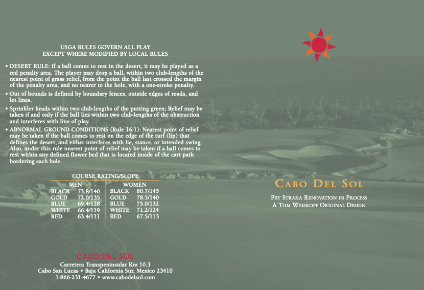 Cabo del Sol Golf - Ocean & Desert Courses available - Cabo Golf Deals